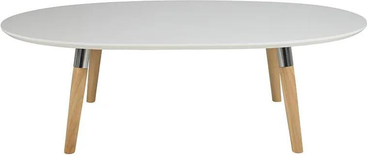 Design by scandinavia Konferenční stolek Ballet, 135 cm, bílá / dub 3729