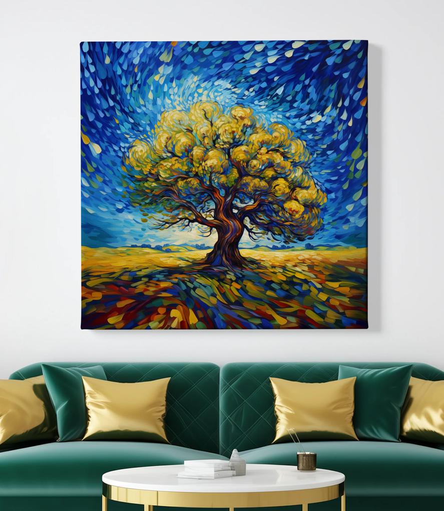 Obraz na plátně - Strom života mořské nebe FeelHappy.cz Velikost obrazu: 120 x 120 cm