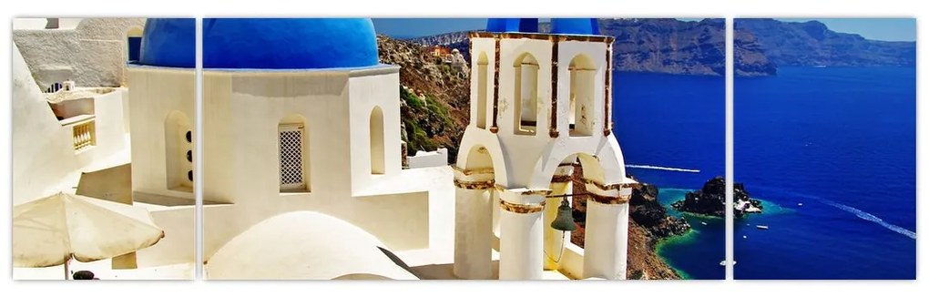 Obraz - Santorini, Řecko (170x50 cm)