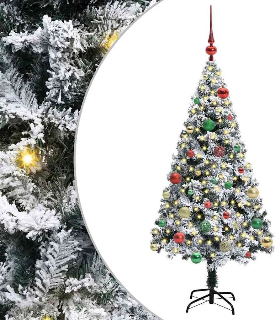 Umělý vánoční stromeček Bílá 150 cm PVC, ocel a plast 3396957