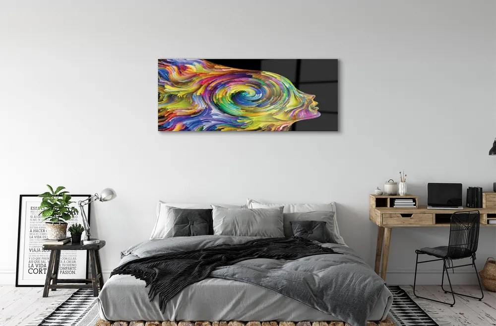 akrylový obraz Žena barevný obrázek 120x60 cm