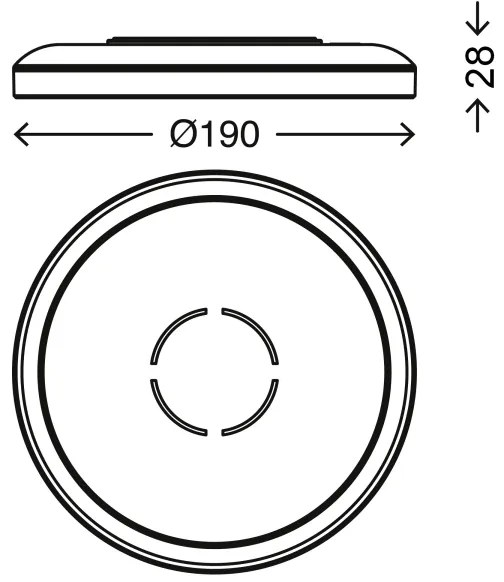 Briloner 3175-015 - LED Stropní svítidlo FREE LED/12W/230V pr. 19 cm