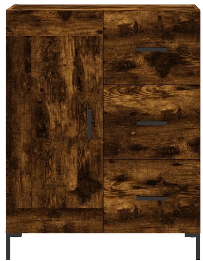 Skříň highboard kouřový dub 69,5 x 34 x 180 cm kompozitní dřevo,  3190026
