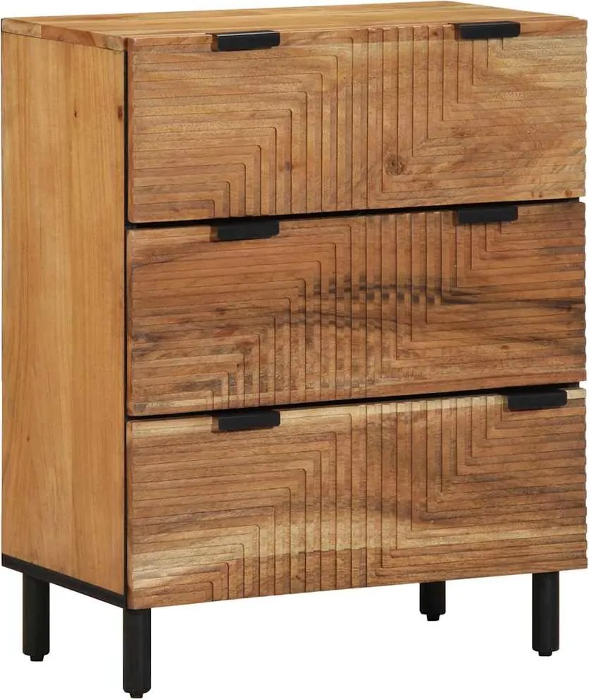 Sestava komody 2 ks 120 x 33 x 75 cm Masivní akátové dřevo 3310010