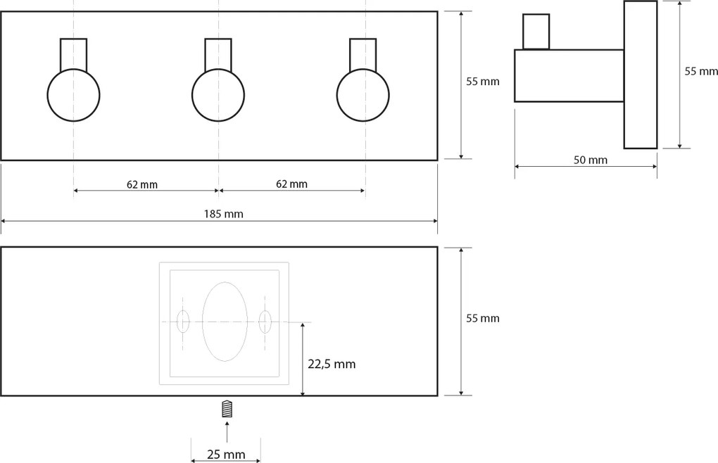 Sapho Sapho, X-SQUARE trojháček, chrom, XQ200