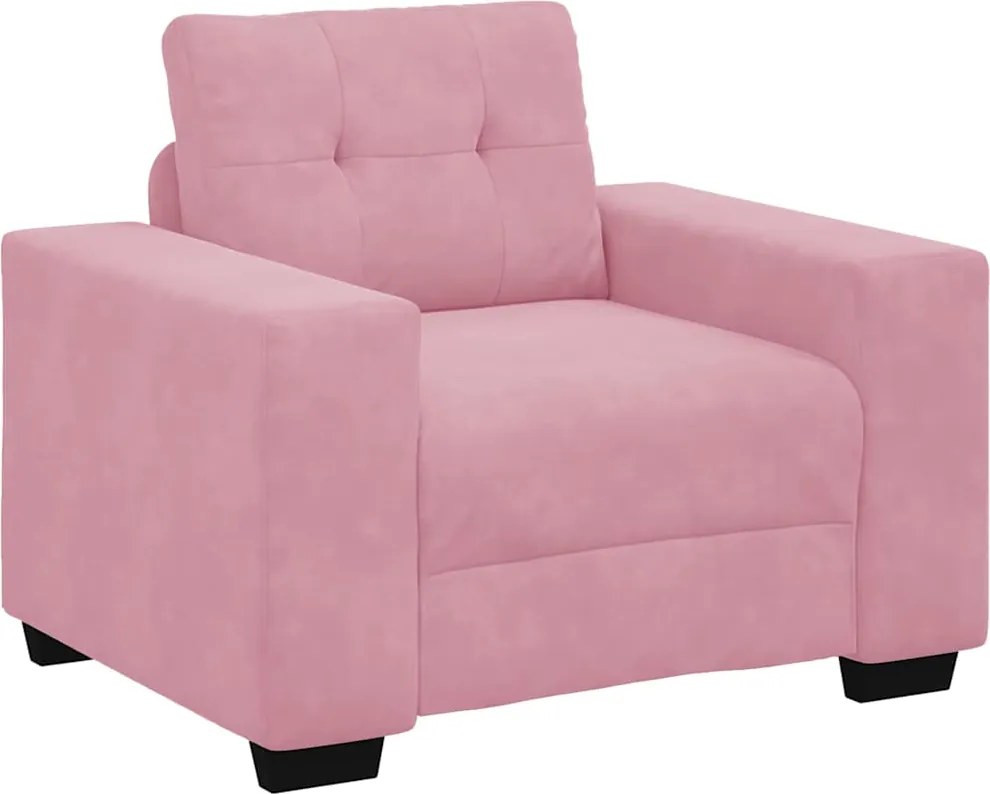 Set pohovek 3 ks Růžová samet 3324642