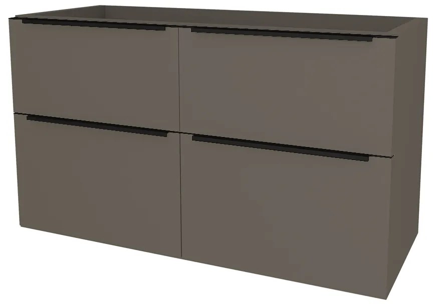Mereo Mereo, Mailo, koupelnová skříňka 121 cm, černé madlo, Multidecor, CN593SBLAS1