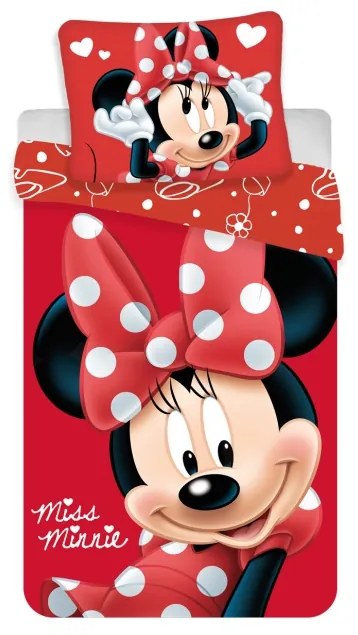 Jerry Fabrics Povlečení Minnie "Big Red micro" 140x200, 70x90