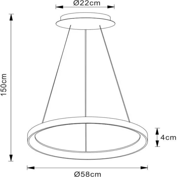 Lucide 46403/48/30 - LED Stmívatelný lustr na lanku VIDAL LED/48W/230V černá