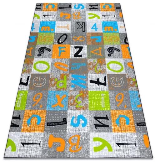 Dětský kusový koberec JUMPY Písmena Číslice vícebarevný Rozměr: 300x300 cm