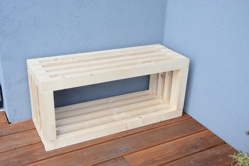 Vingo Dřevěná lavička  - 90 x 33 Rozměry: 100x33, v. 33