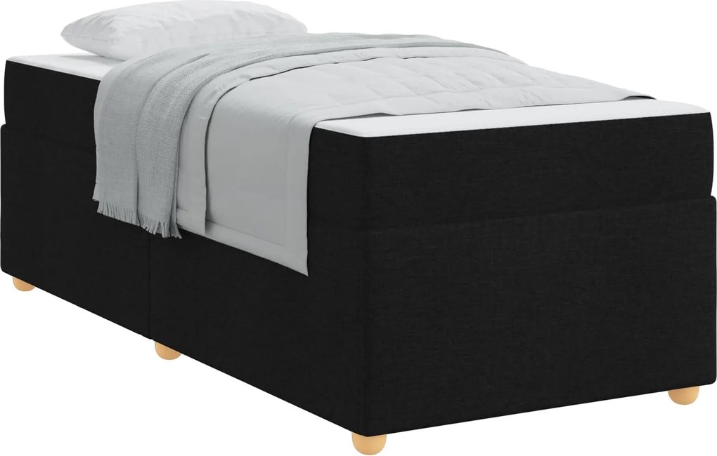 Rám postele s matrací Černá 100 x 200 cm textil 3399337