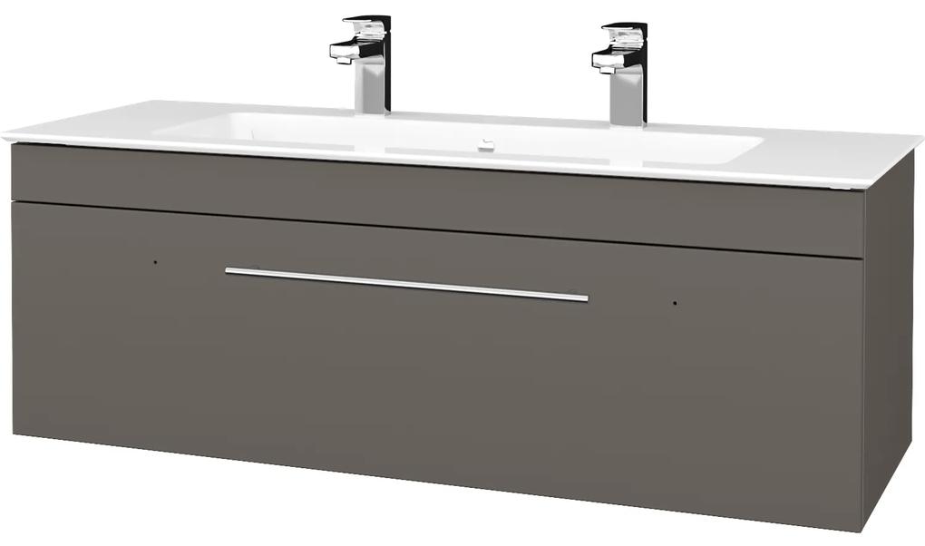 Dřevojas Koupelnová skříň ASTON SZZ 120 Varianta: N01 Bílá lesk / Úchytka T05 / M05 Béžová mat