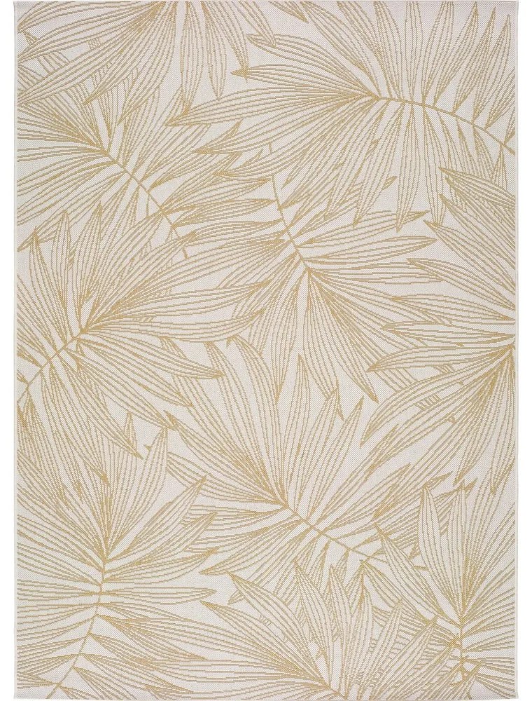 Béžový venkovní koberec Universal Hibis Leaf, 135 x 190 cm