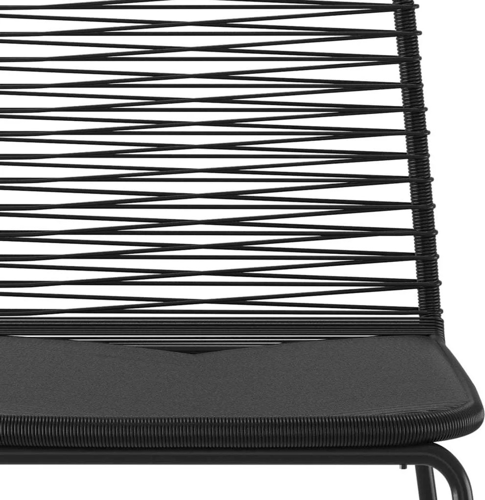 vidaXL Zahradní jídelní židle 6 ks polyratan černé [313113]