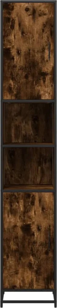 Koupelnová skříňka kouřový dub 35x37,5x188,5 cm kompozit a kov 3300882