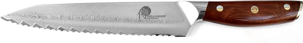 Nůž na pečivo 200 Dellinger Rose Wood Damascus
