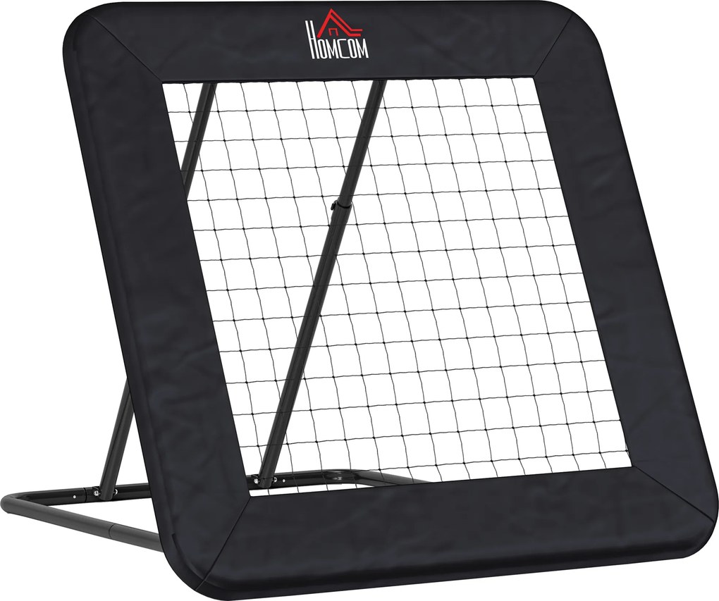 HOMCOM Skládací fotbalová branka Rebounder Odrazová stěna s 5 stupni nastavení pro více sportů 128x118x108-120cm | Aosom.de