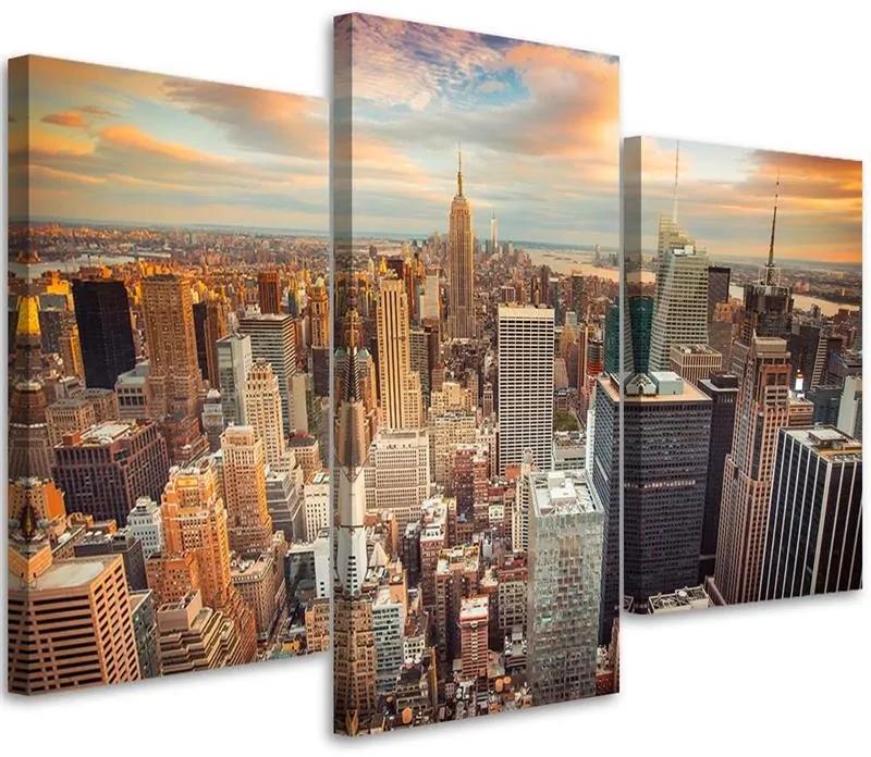 Gario Obraz na plátně Manhattan USA - 3 dílný Rozměry: 60 x 40 cm