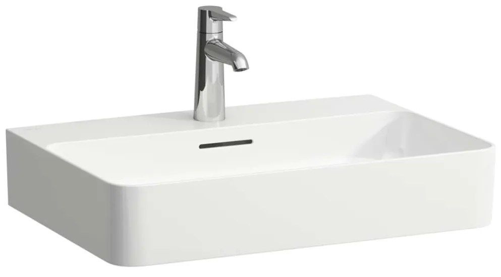 Laufen VAL - Umyvadlo, 60x42 cm, s přepadem, otvor pro baterii, bílá H8102830001041