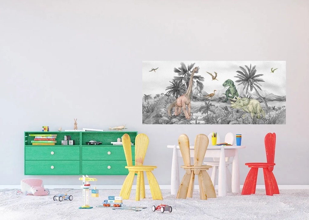 Dětská vliesová fototapeta na zed' Pradávný Svět | 170 x 75 cm | DFTDNH5503
