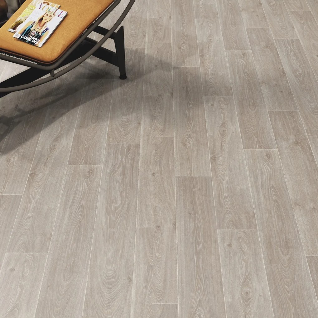 Gerflor, PVC podlaha - lino AladinTex Ultra 0179 Valencay patine, na míru, šíře 4m, hnědá, filc, chodba / předsíň