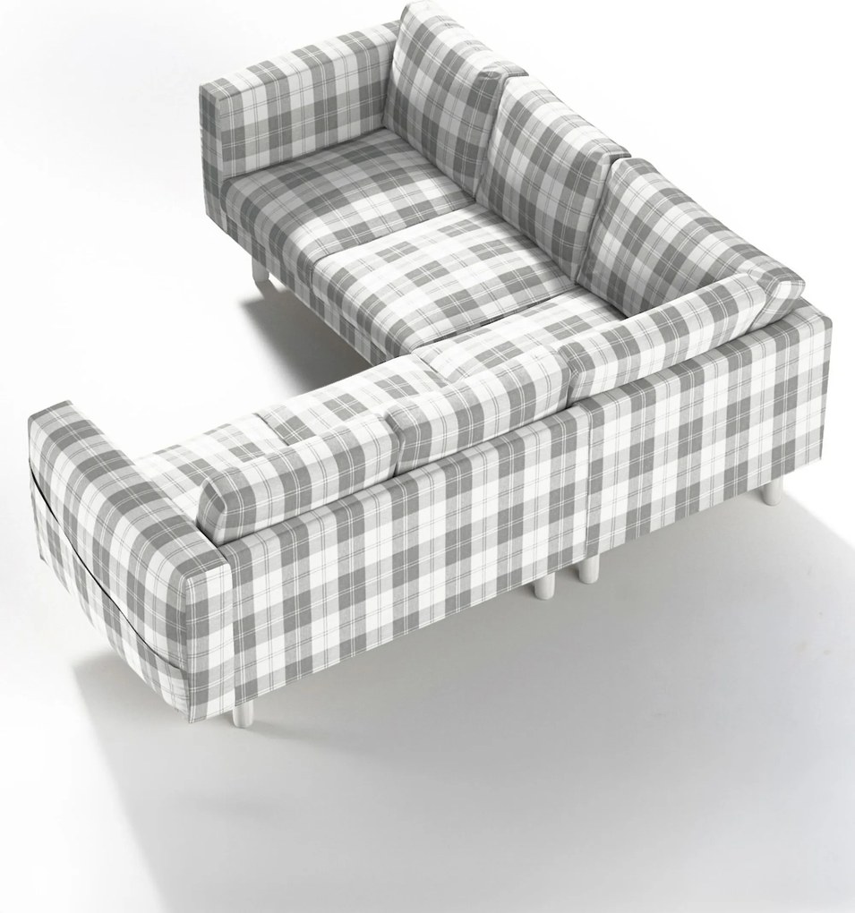 Potah na pohovku IKEA Norsborg rohová 4-místná barva šedá látka pletený vzor, vzorované