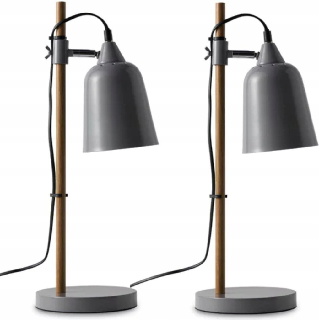 2x Lampa Stolní Lampička Noční Skandinávská Hali Konsimo