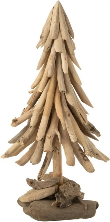 Dřevěný vánoční stromek z kousků naplaveného dřeva Driftwood M – 23*23*50 cm