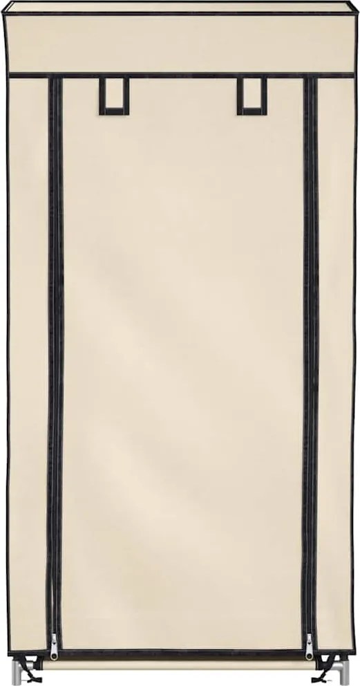 Botník s potahem krémový 58 x 28 x 106 cm textil 282429