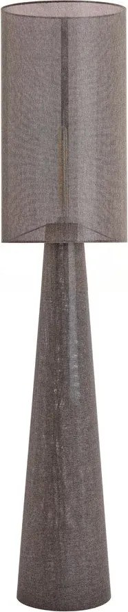Hnědá stojací lampa s textilním stínidlem (výška 180 cm) Micky – Light & Living