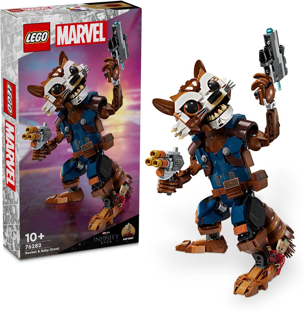 Lego stavebnice lego marvel 76282 rocket a malý groot