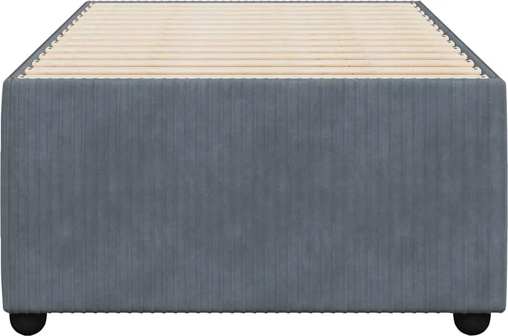 Rám postele bez matrace tmavě šedý 90 x 200 cm samet 3284983