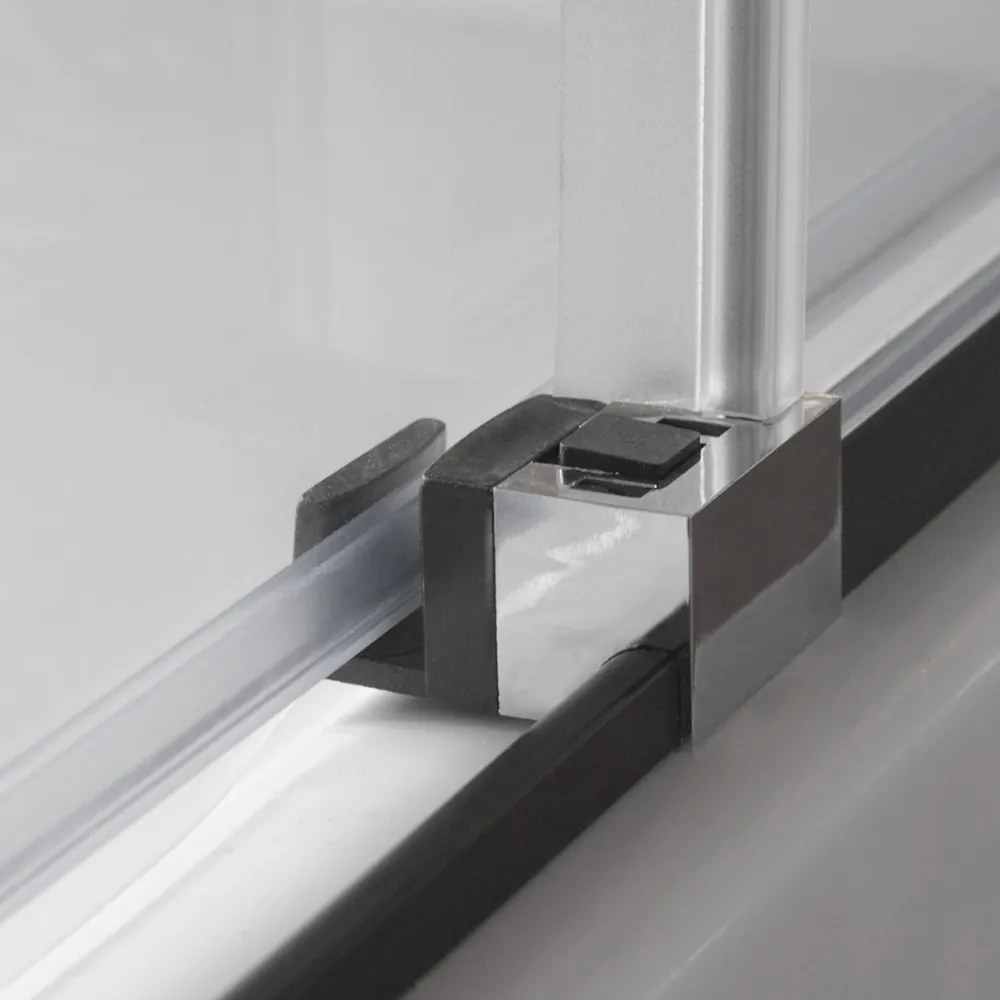 Roth EXCLUSIVE LINE ECD2L Posuvné sprchové dveře pro instalaci do niky 150 cm Profil: Černá, Sklo: Hladké čiré