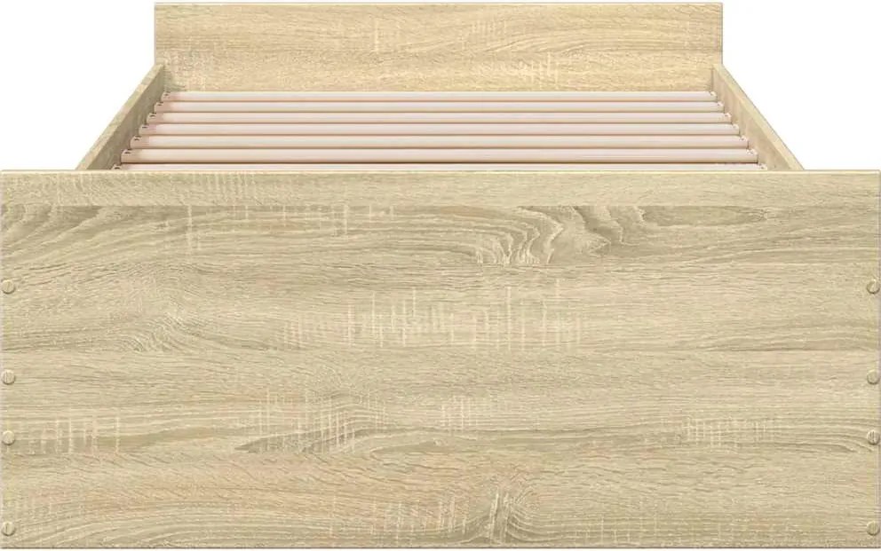Rám postele se zásuvkami dub sonoma 75x190 cm kompozitní dřevo 3280351
