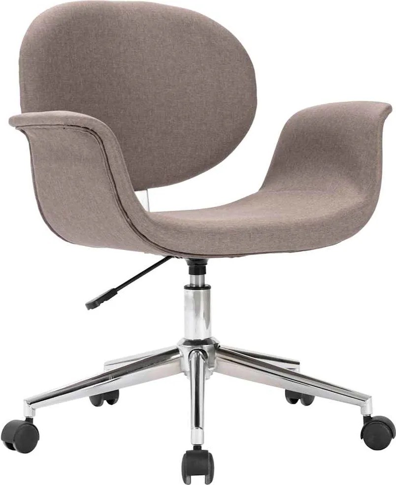 Otočná jídelní židle taupe textil 287396