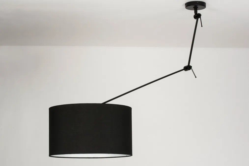 Závěsné designové černé svítidlo nad stůl Snap Light Black and Black