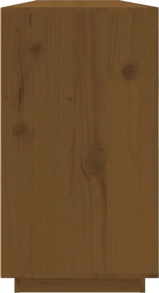 vidaXL Příborník 100 x 40 x 75 cm masivní borové dřevo [820145] Barva: Černá