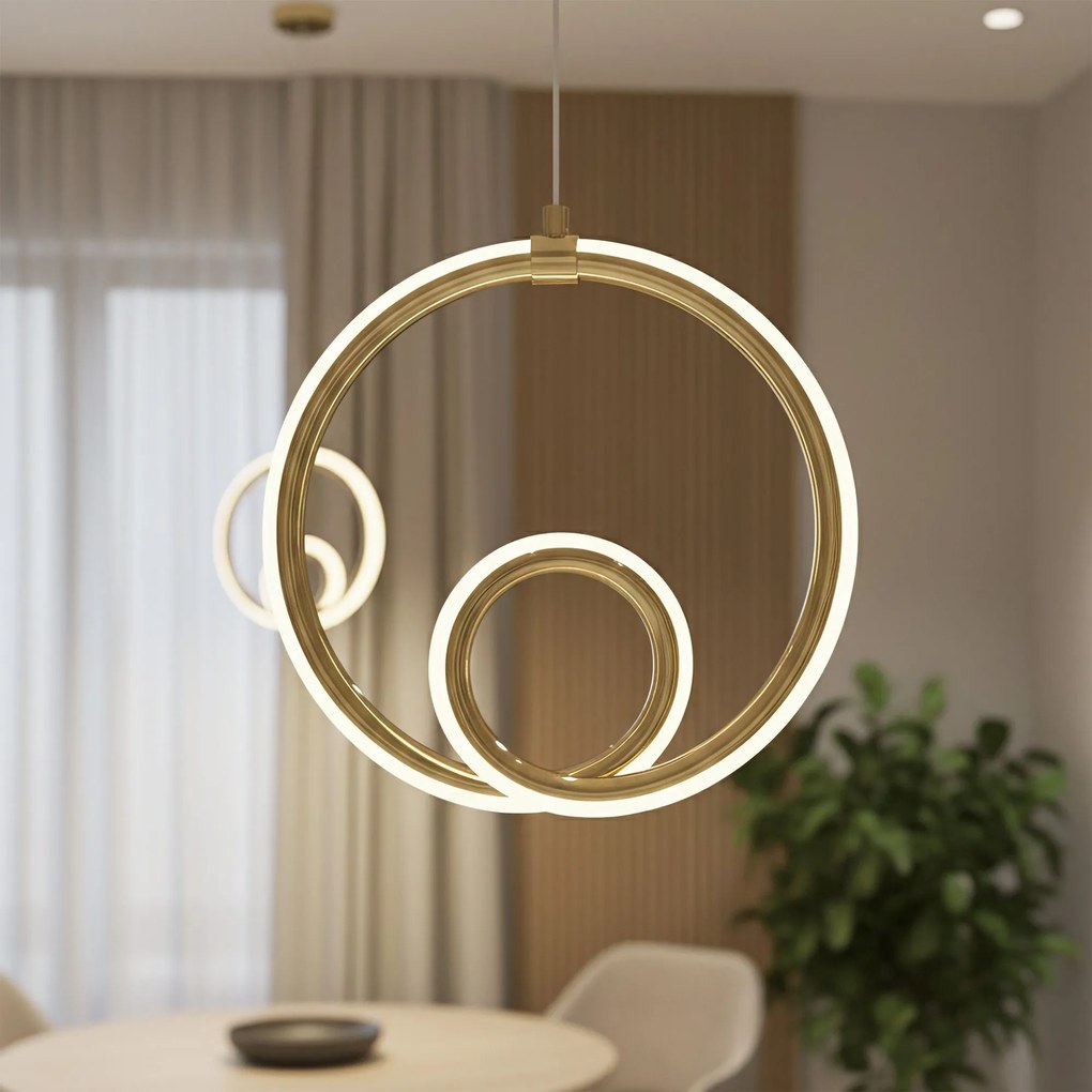 Toolight Toolight, LED stropní osvětlení 11,5W, 3000K, 1000lm, LHJ094-1CP, zlatá lesklá, OSW-50067