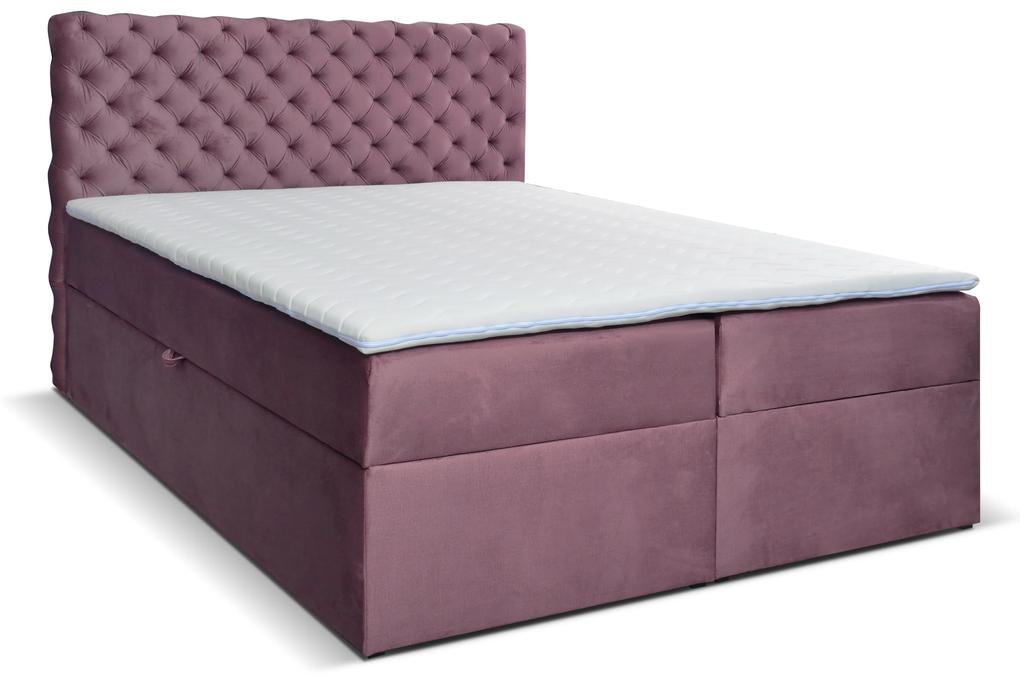 Kontinentální postel 180 cm Orimis (růžová). 1033231