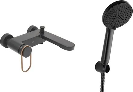 Vanová baterie SAT Fusion s vanovým setem 150 mm černá/bronz SATBSFU222CPCBRSET