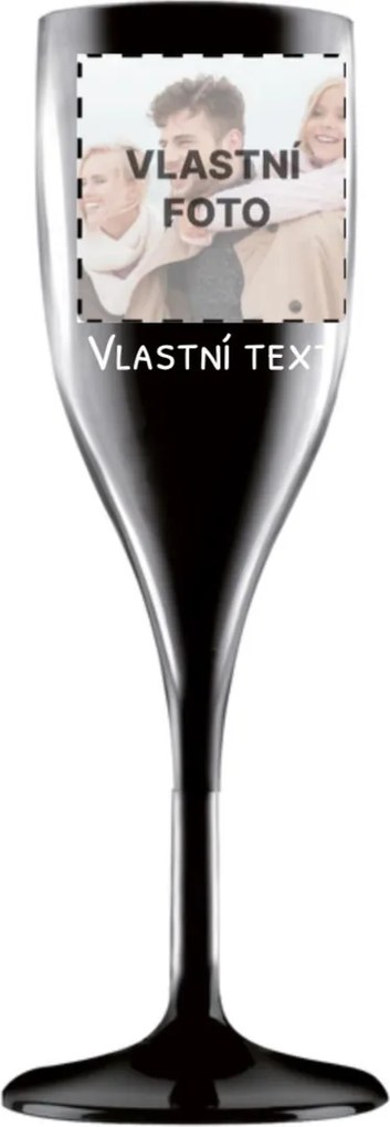 Personalizovaná nerozbitná prosecco sklenice s fotografií
