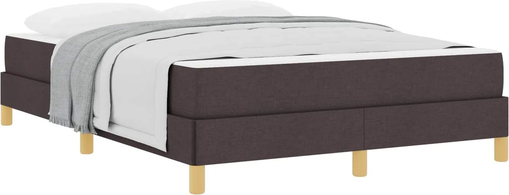Postel s boxspringem s matrací Tmavě hnědá 160 x 200 cm textil 3398580