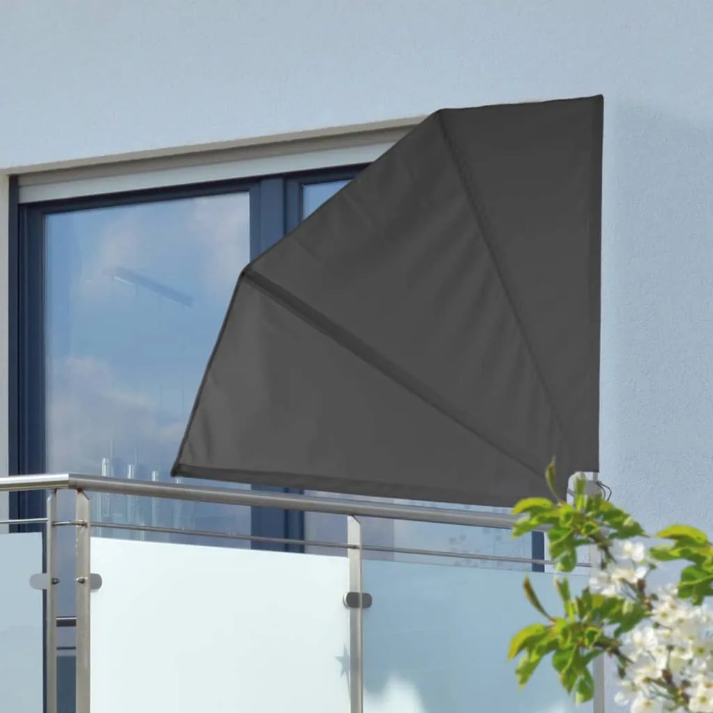 HI Balkonová zástěna 1,2 x 1,2 m černá polyester - Default Title