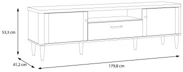 Televizní stolek VIRO hnědá/béžová