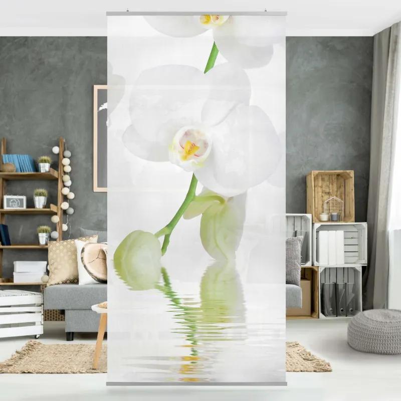 Závěsná dělící stěna Bílé orchideje, 250 x 120 cm | BIANO