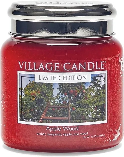 Village Candle Vonná svíčka ve skle - Apple Wood - Jabloňové dřevo, 16oz