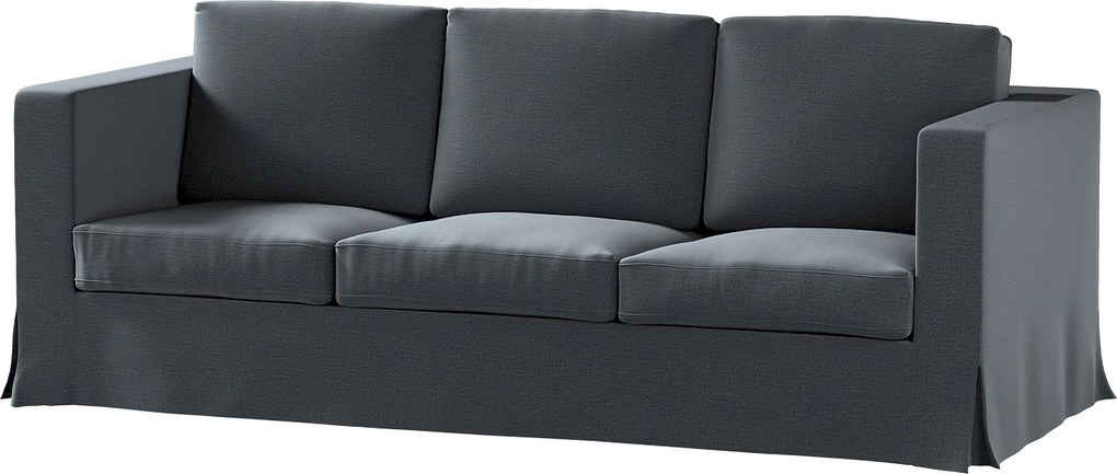 Potah na pohovku IKEA  Karlanda 3-místná nerozkládací, dlouhý barva šedá látka sametová