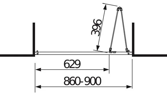 Jika Lyra Plus Sprchové dveře skládací 90 cm, bílá/ čiré sklo H2553820006681