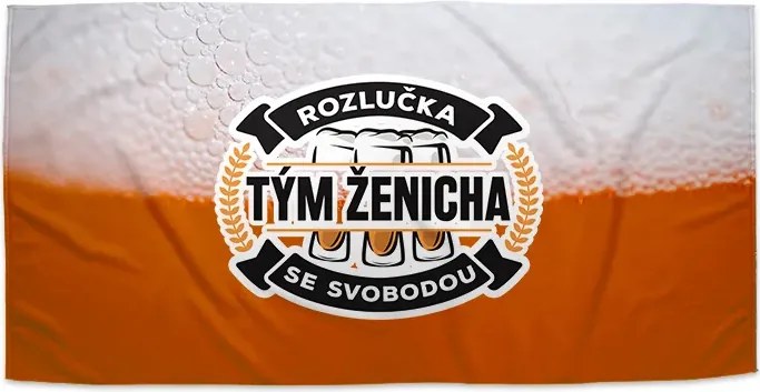 Sablio Ručník Rozlučka se svobodou tým ženicha - 50x100 cm